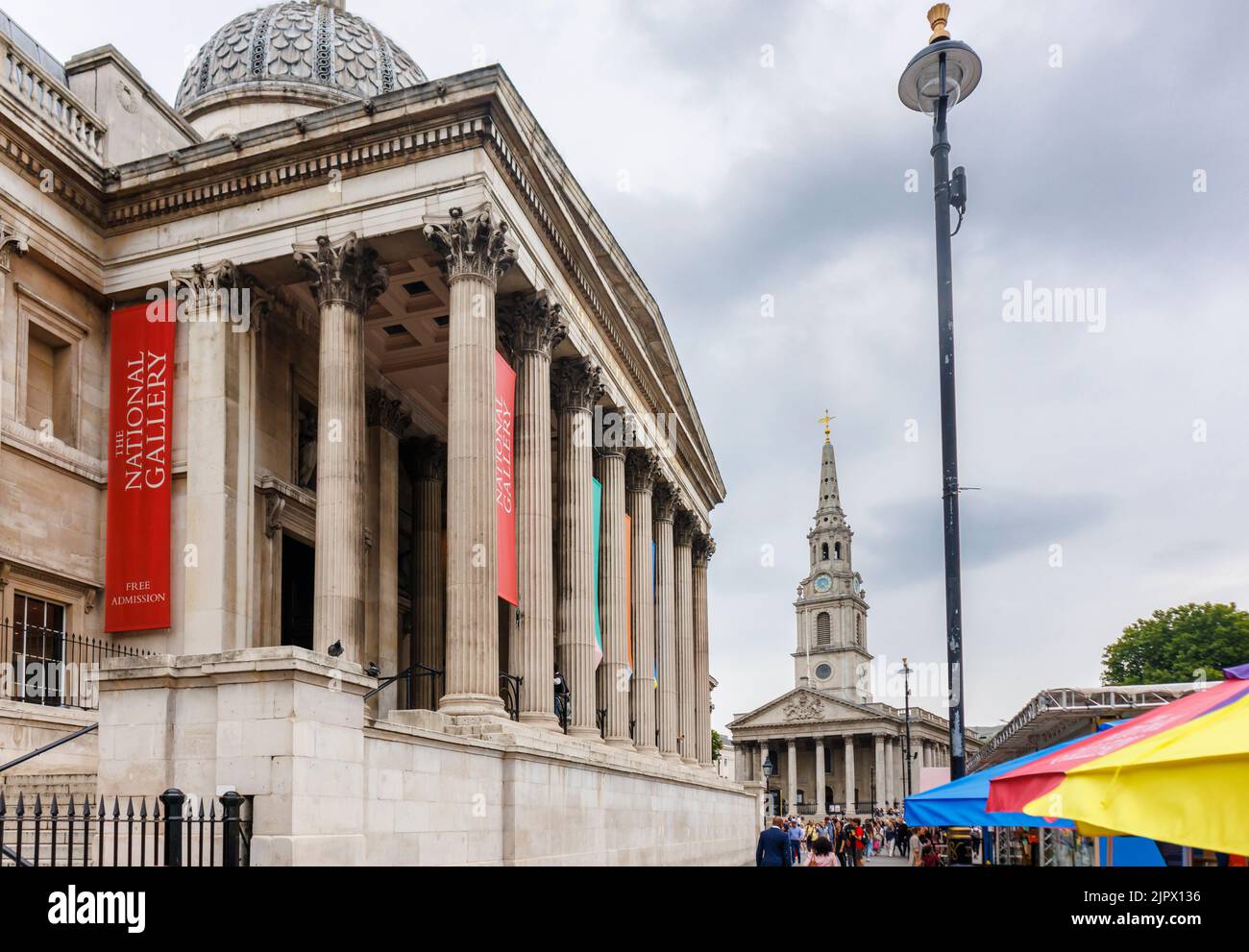 Banners for the Summer on the Square free festival of art at the front ...