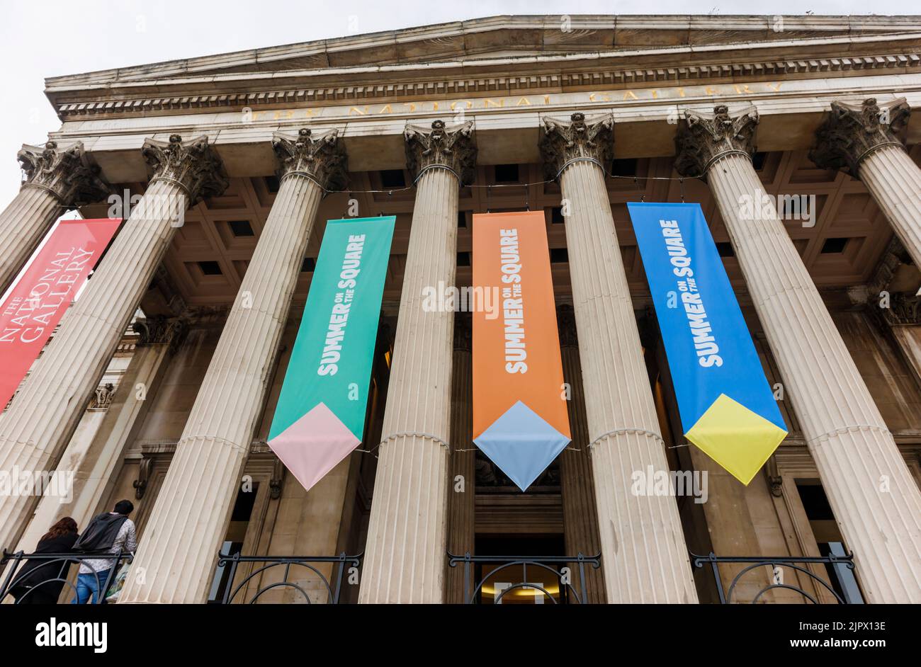 Banners for the Summer on the Square free festival of art at the front ...