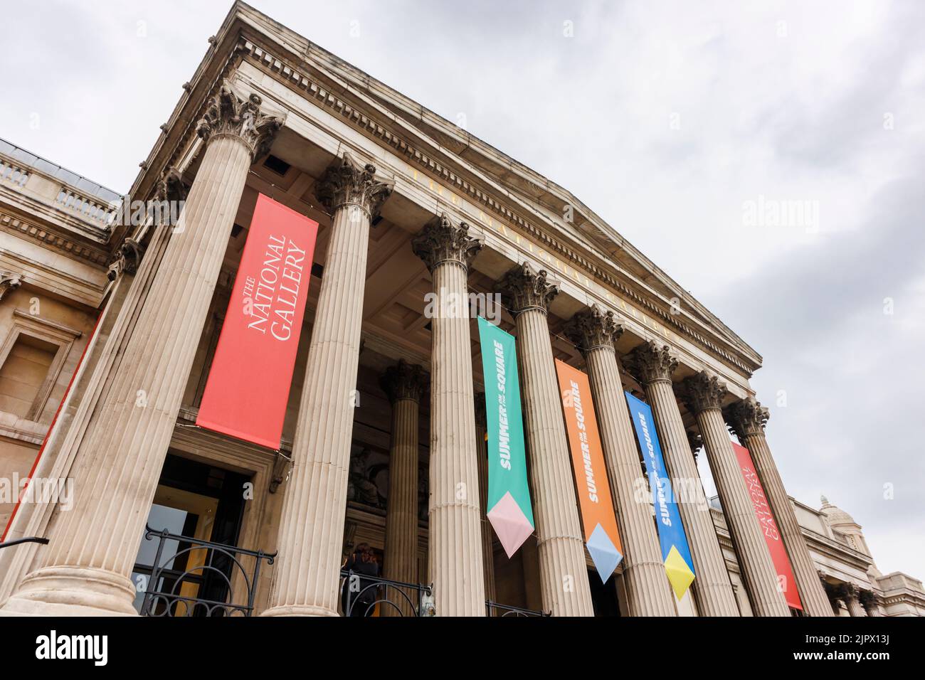 Banners for the Summer on the Square free festival of art at the front ...