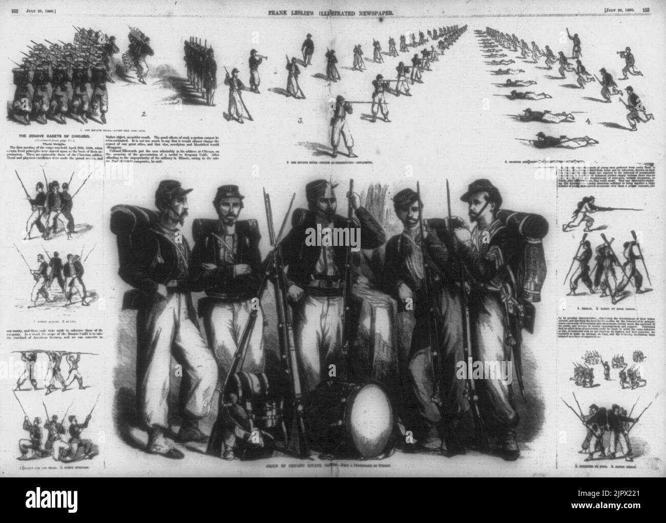 The Zouave Cadets of Chicago Stock Photo - Alamy
