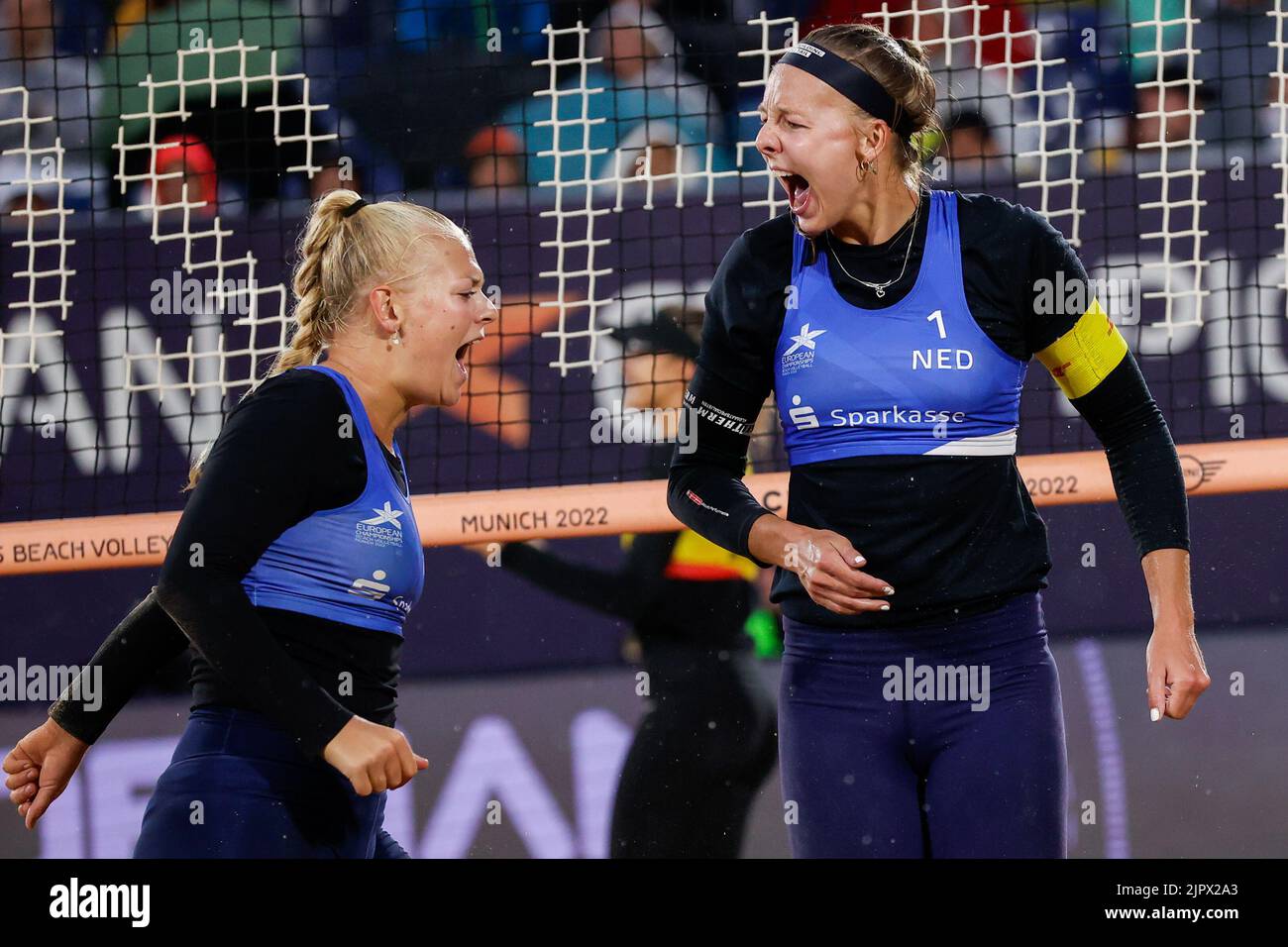 MUNICH, GERMANY - AUGUST 20: Katja Stam of The Netherlands, Raisa ...