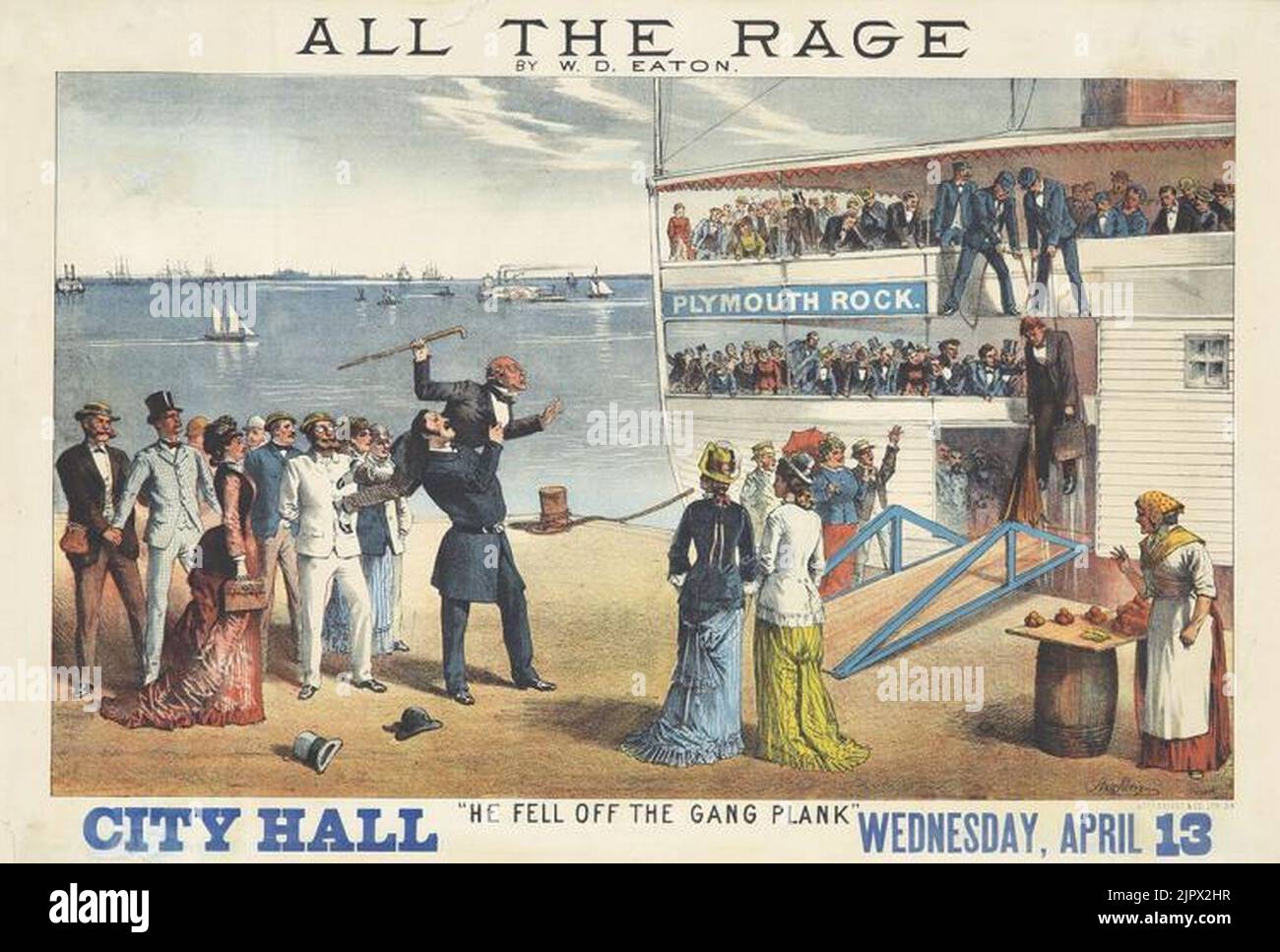 Theater poster for All the Rage by W. D. Eaton, art by Matt Morgan ...
