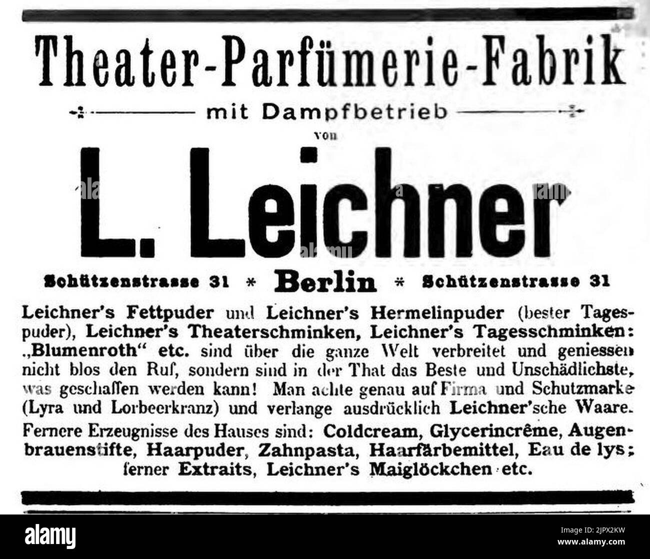 Leichner hi-res stock photography and images - Alamy