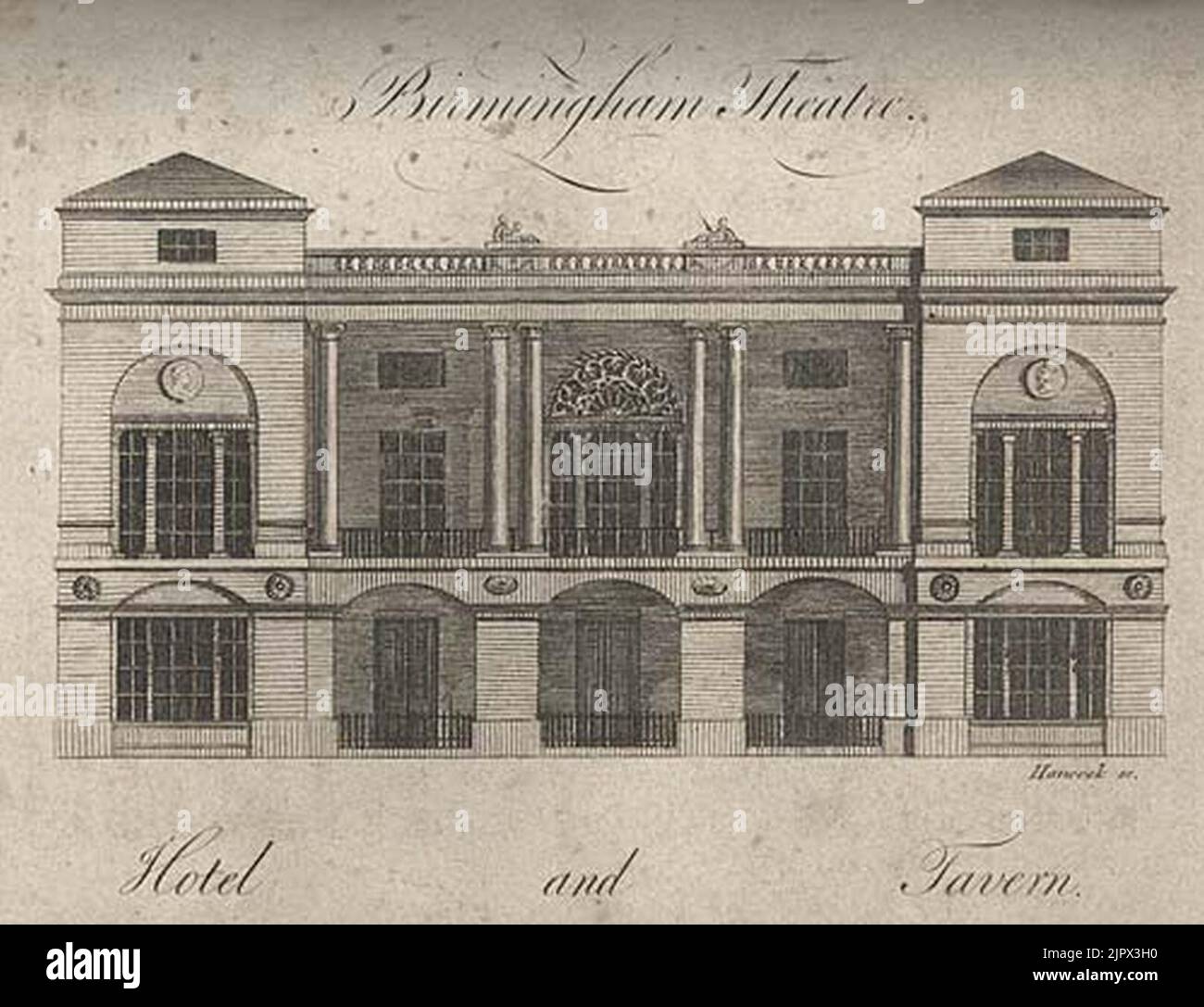 Theatre Royal, Birmingham in 1780 Stock Photo - Alamy