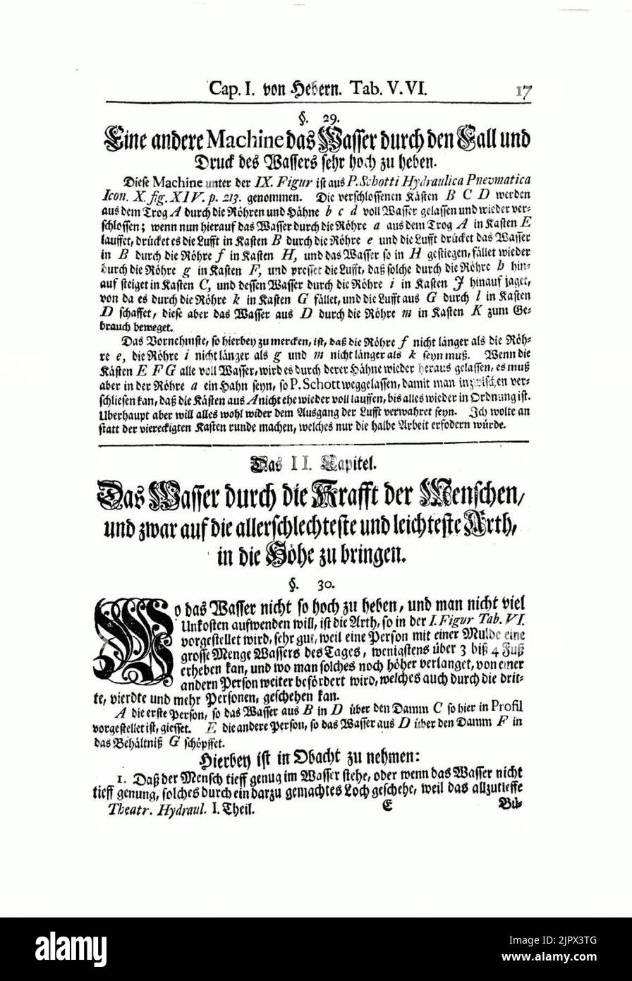 Theatri Machinarum Hydraulicarum I 022 Stock Photo - Alamy