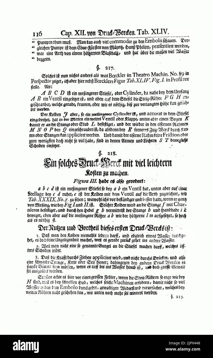 Theatri Machinarum Hydraulicarum I 158 Stock Photo - Alamy