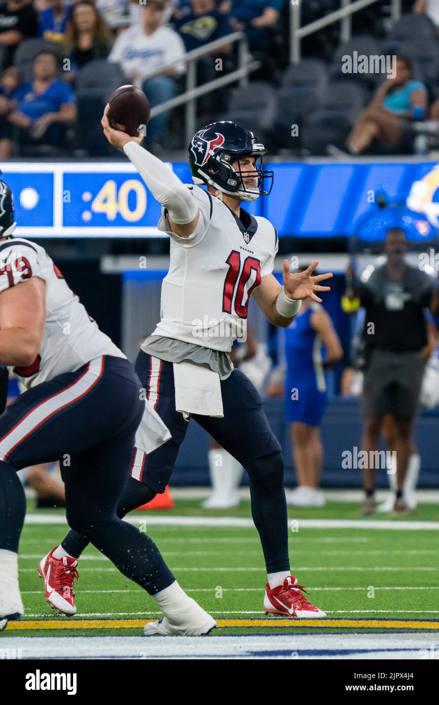 Houston Texans quarterback Davis Mills (10) throws during a NFL ...