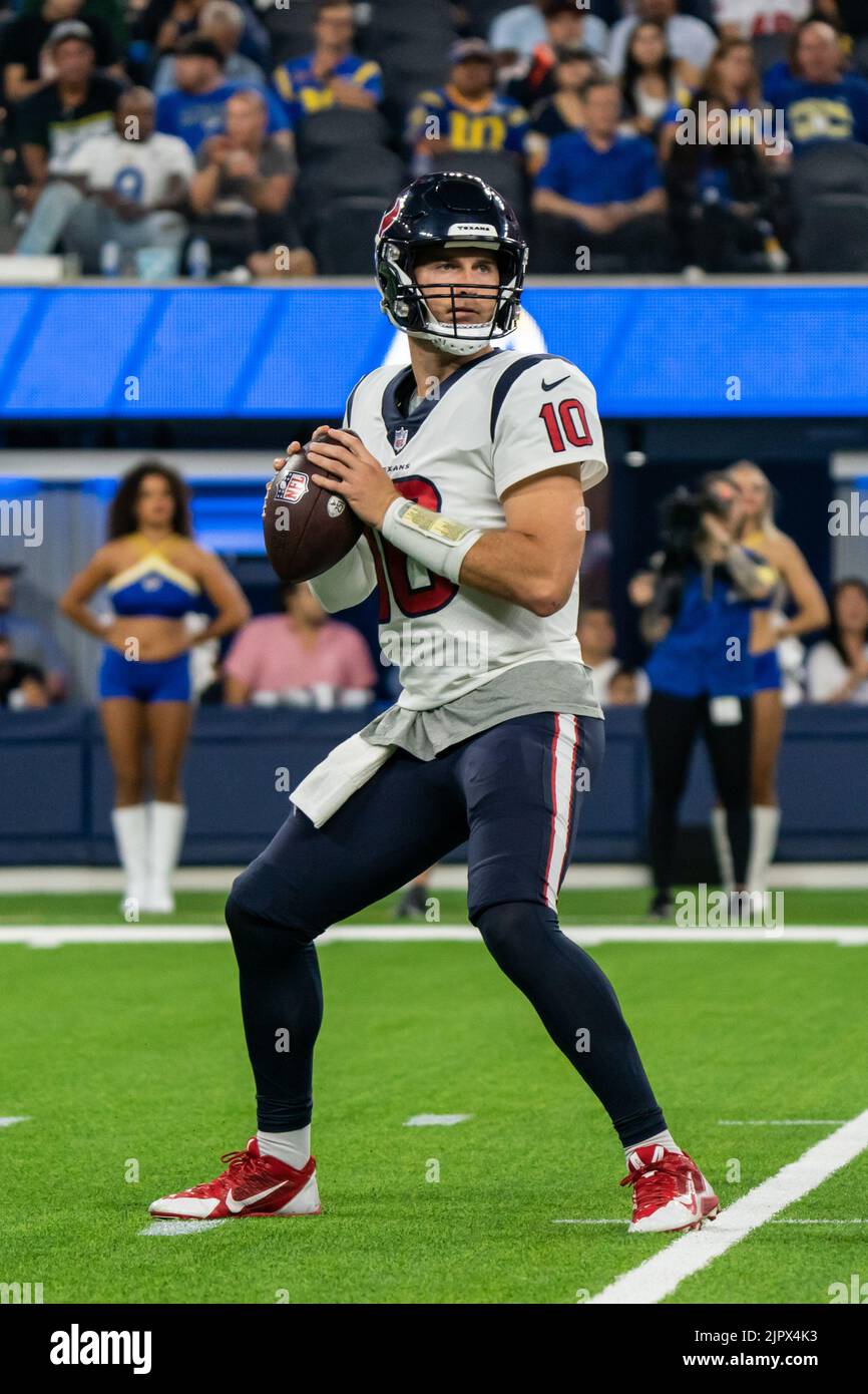 Houston Texans quarterback Davis Mills (10) throws during a NFL ...