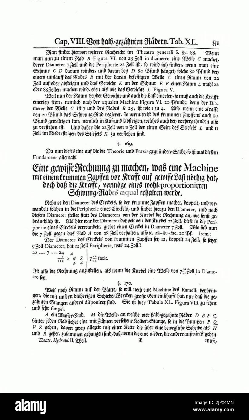 Theatri Machinarum Hydraulicarum II 119 Stock Photo - Alamy
