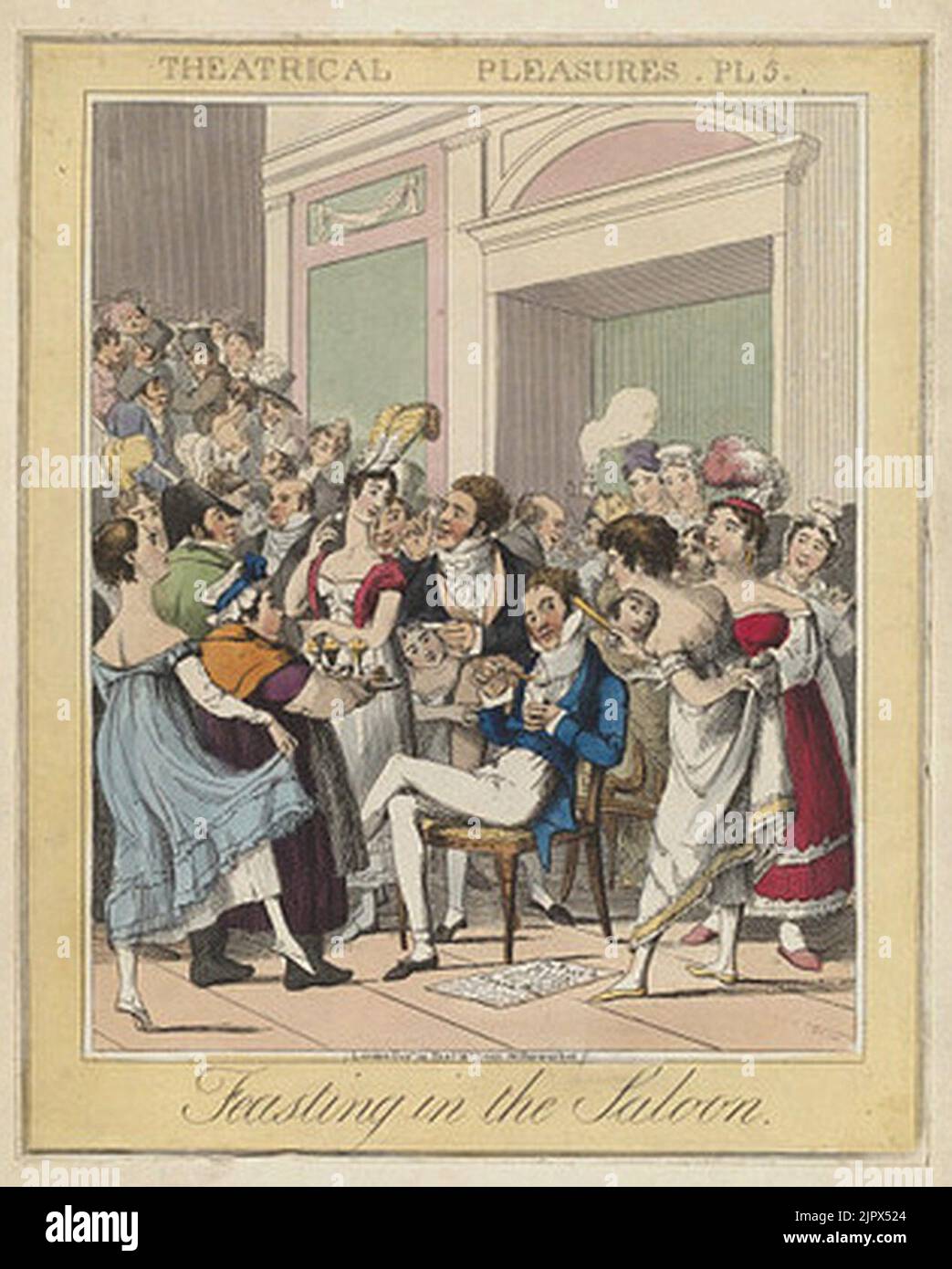 Theatrical Pleasures 5 Feasting in the Saloon Stock Photo - Alamy