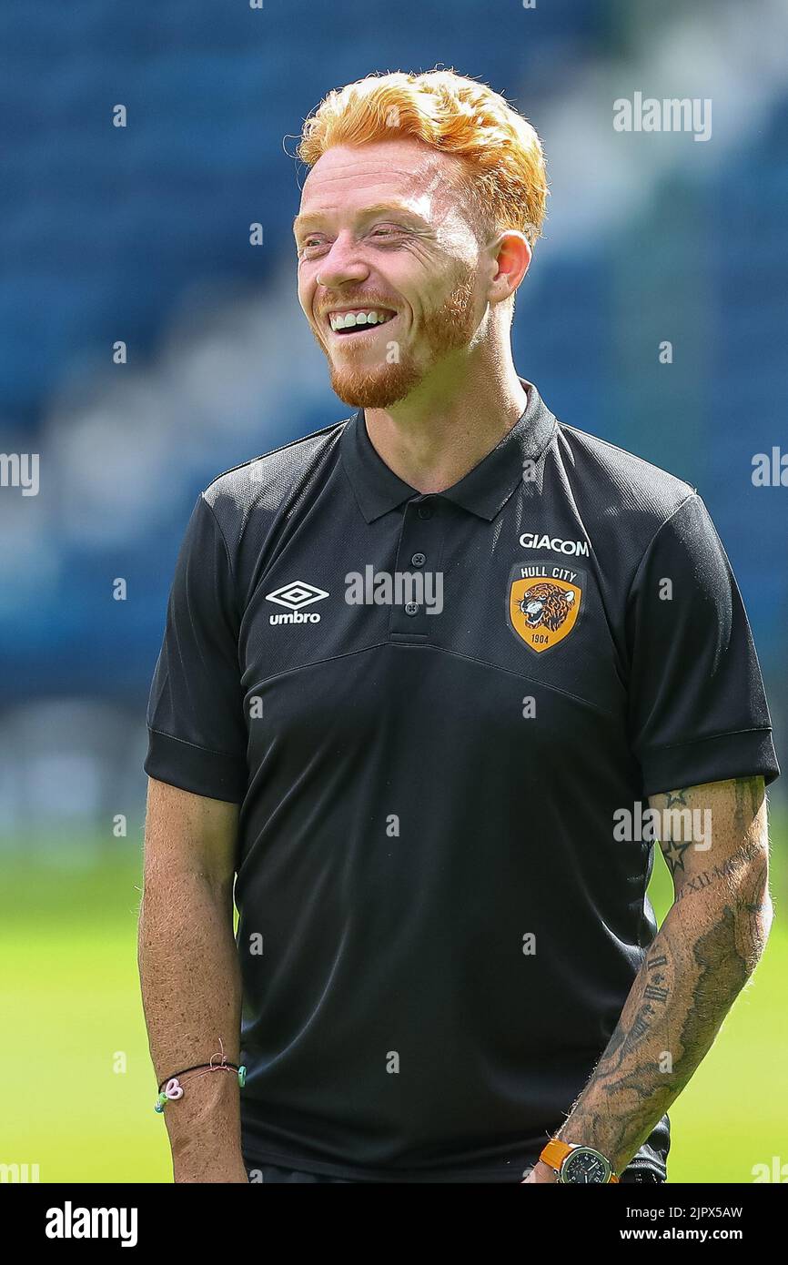 Ryan Woods #15 of Hull City arrives at the game ahead of kick off Stock ...
