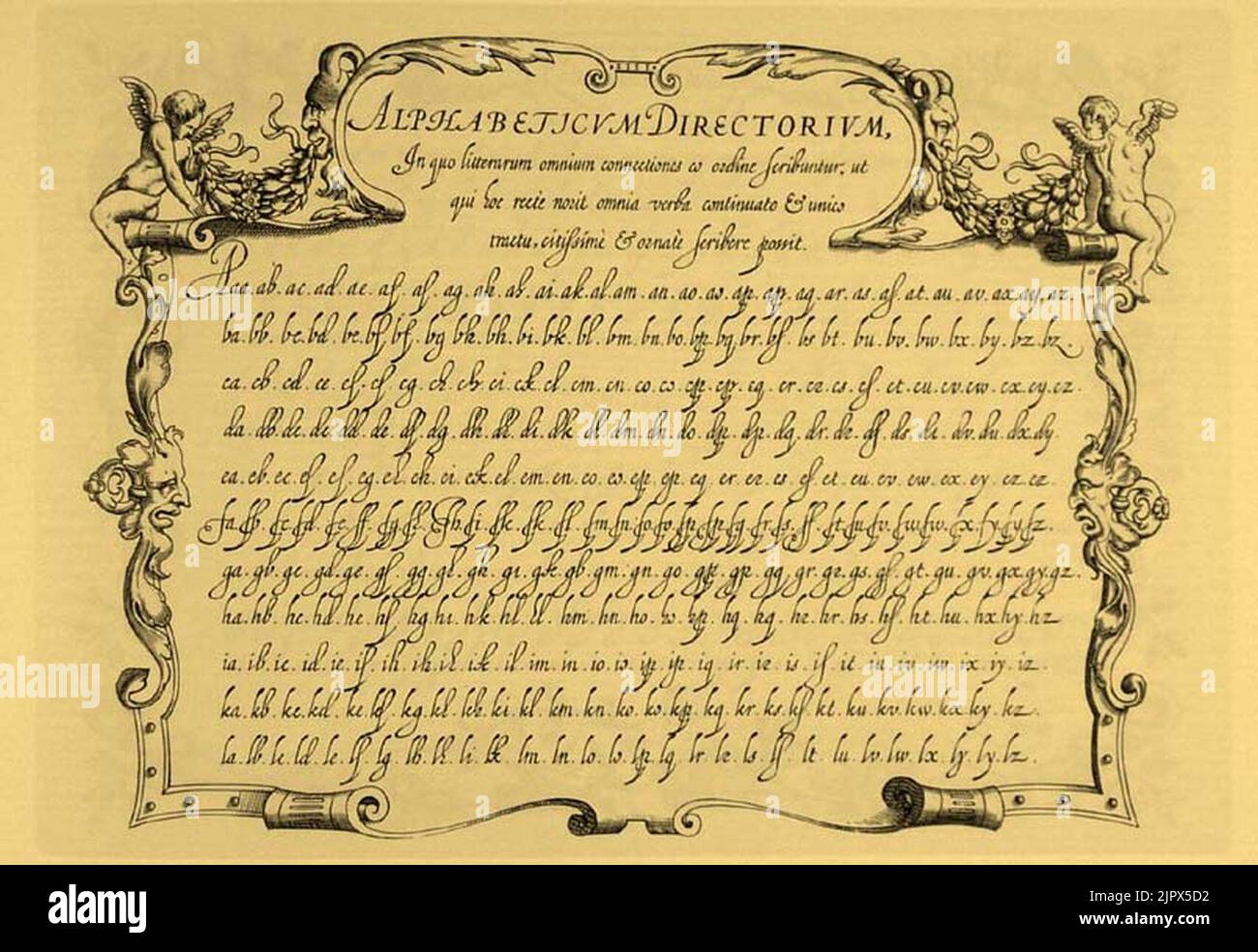 Theatrum artis scribendi 1594 page 8 Alphabetum Directorium 1 of 2 ...