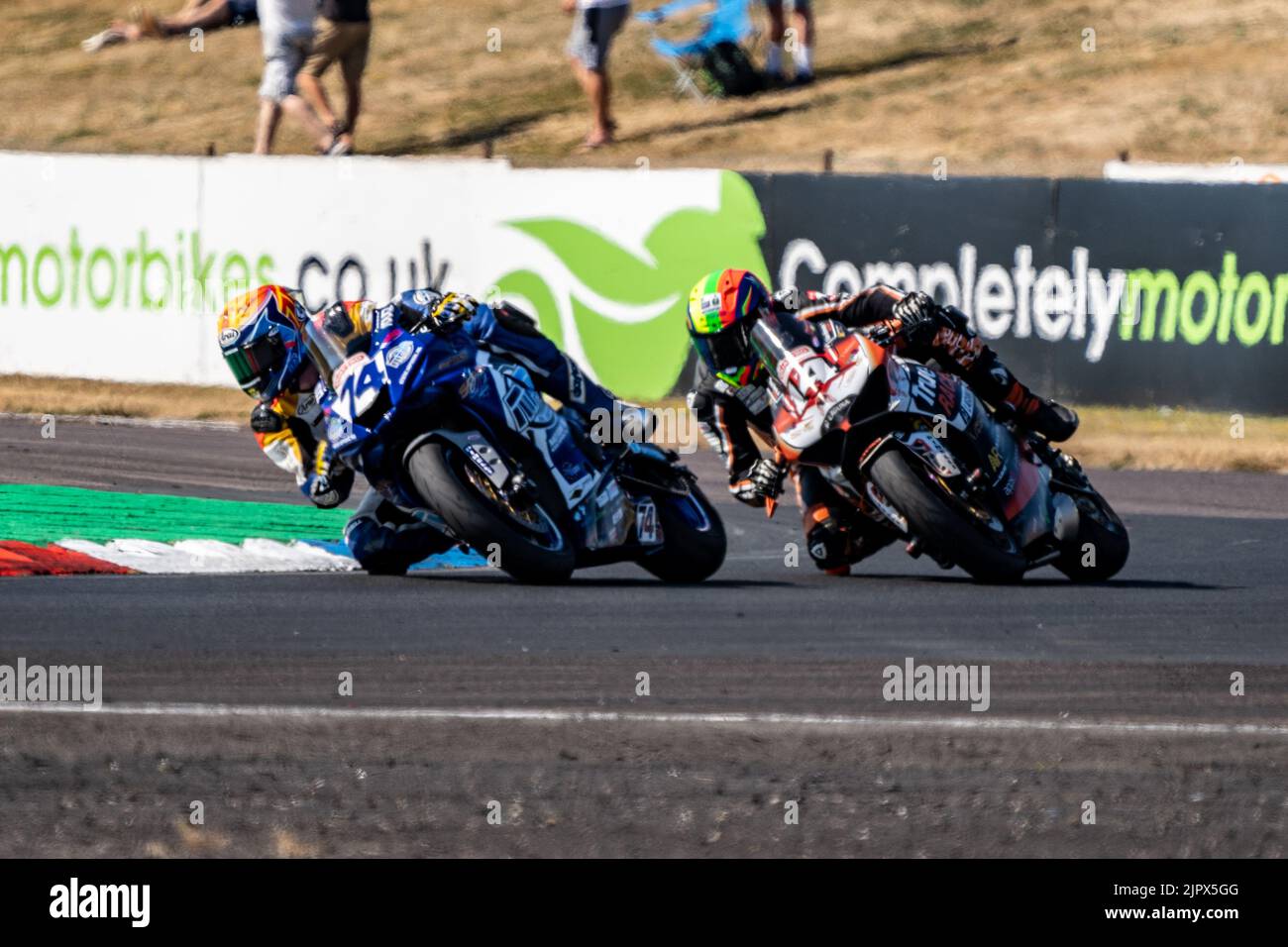 Jamie Van Sikkelerus 74 And Joey Thompson 14 British Super Bikes GP2 ...