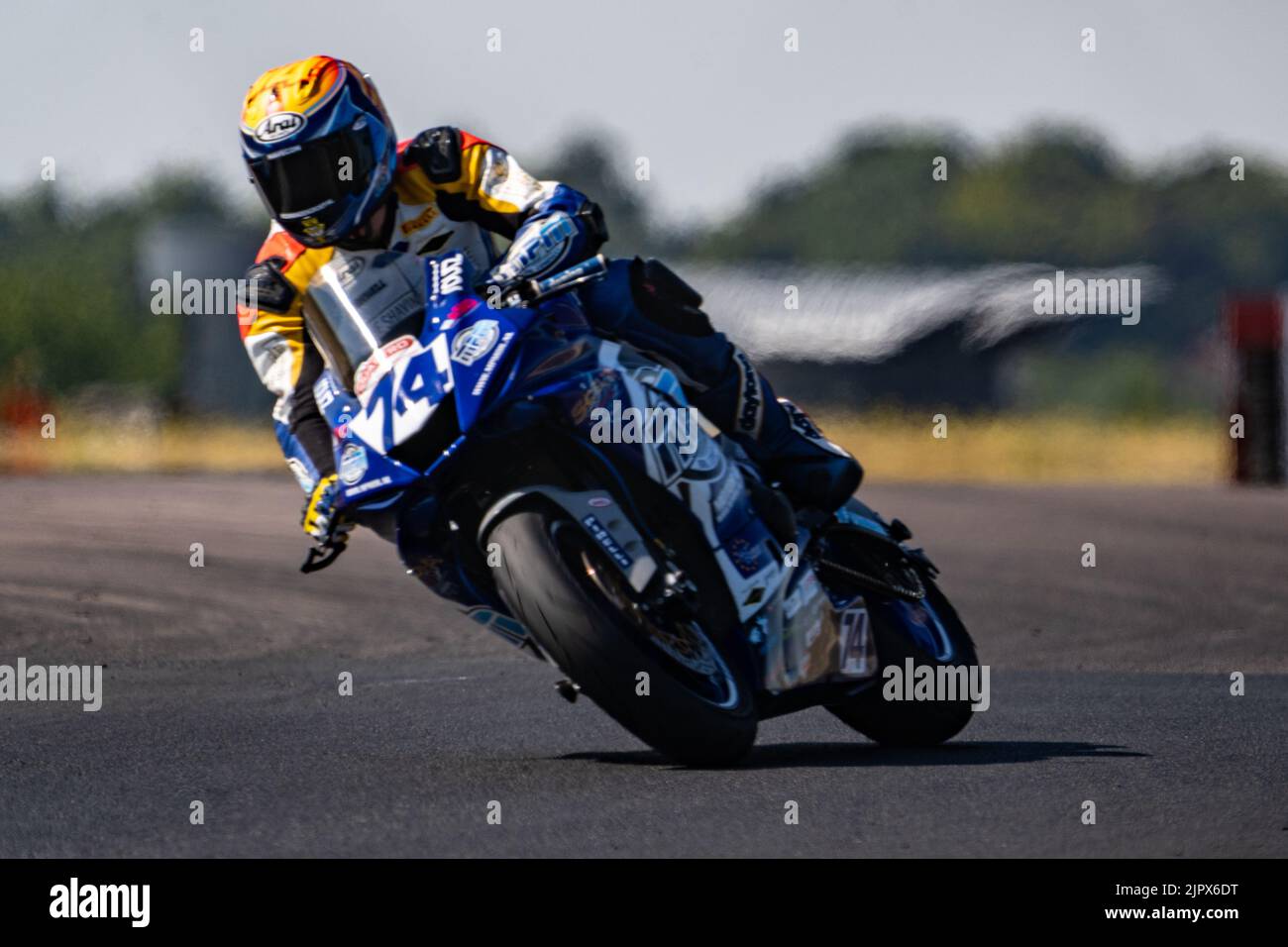 Jamie Van Sikkelerus 74 British Super Bikes GP2 Thruxton 2022 Stock ...