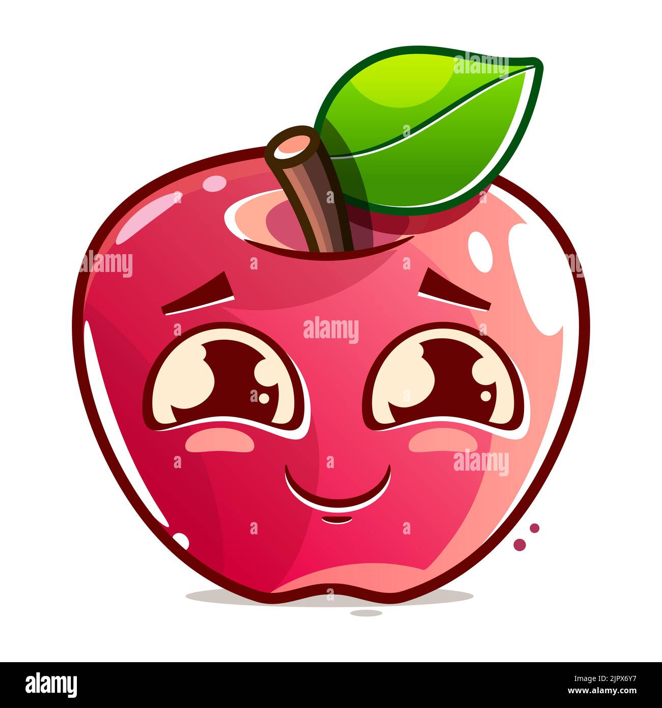Happy apple fruit cute character mascot vector design Stock Vector ...