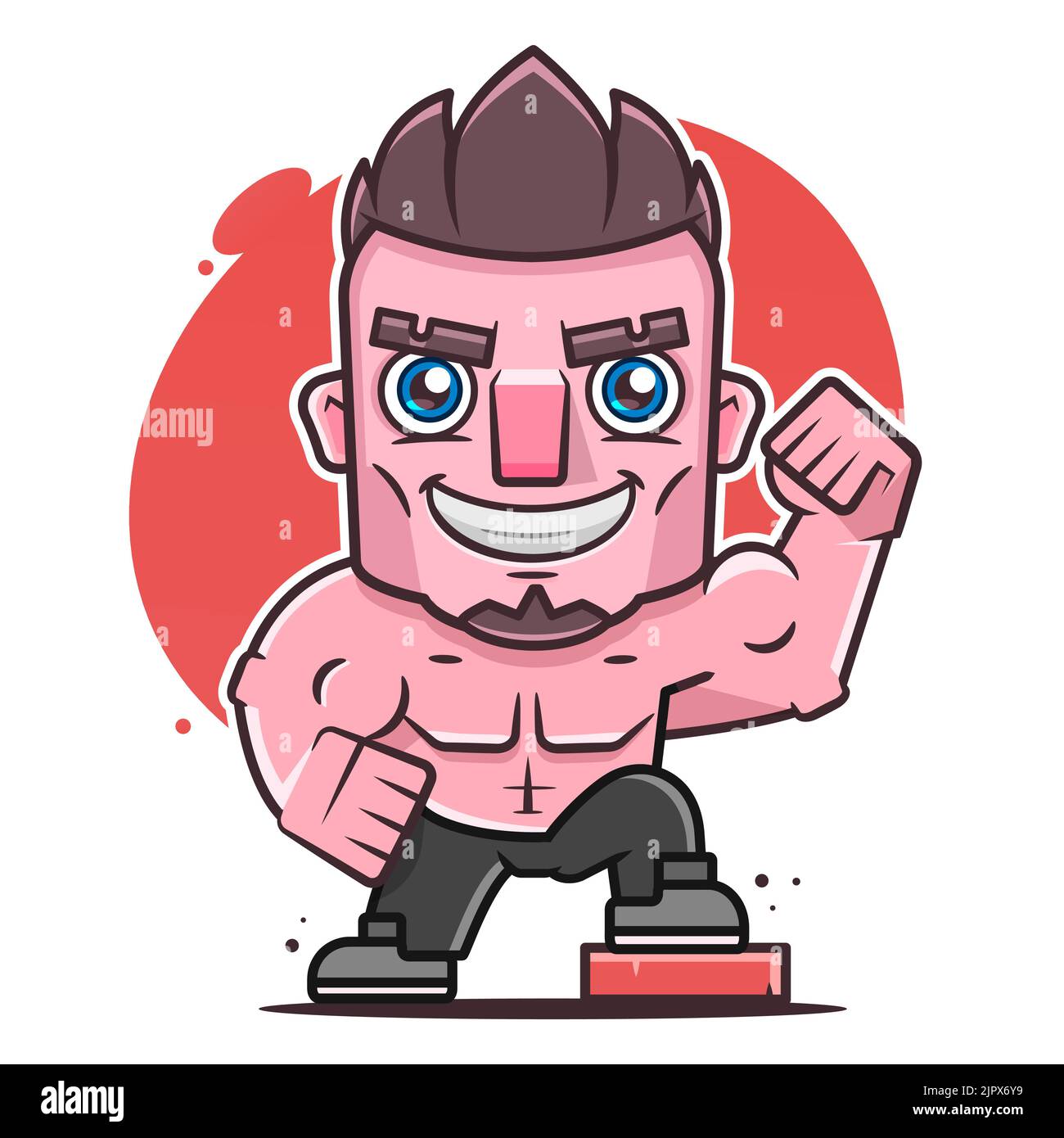 Arm muscle line icon, fitness and bodybuilder, biceps sign vector ...