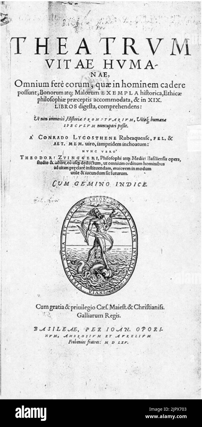 Theatrum Vitae Humanae 1565 Stock Photo - Alamy