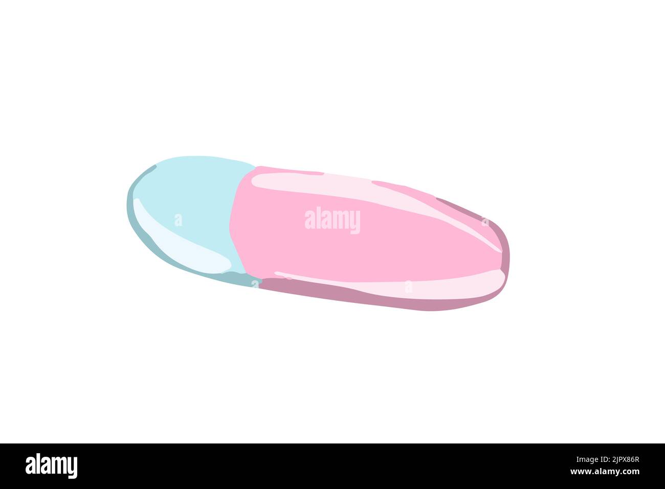 Vector Pink and blue watercolor eraser for study Stock Vector Image ...