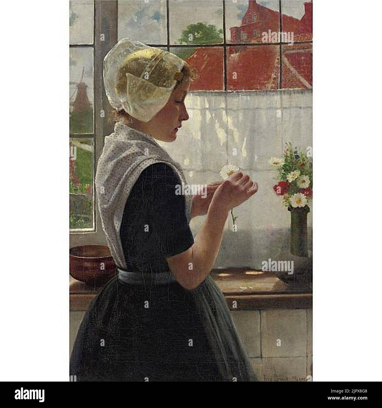 Theo Grust - Daydreaming by the window Stock Photo - Alamy