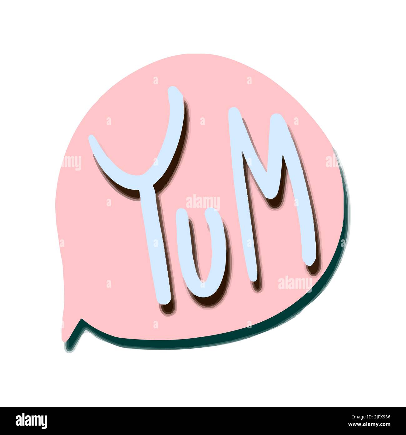 Vector Pink phrase yum in the cloud in 3d style Stock Vector Image ...