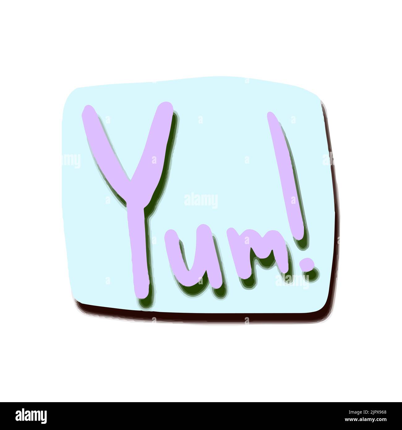 Vector blue phrase yum in the cloud in 3d style Stock Vector Image ...