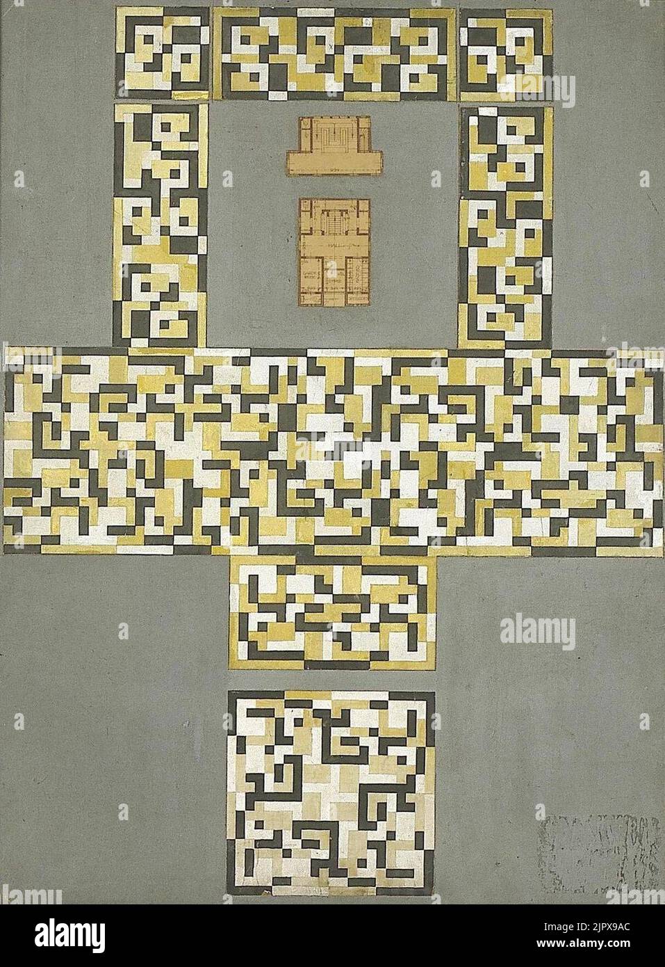 Theo van Doesburg design for a tiled floor Stock Photo - Alamy