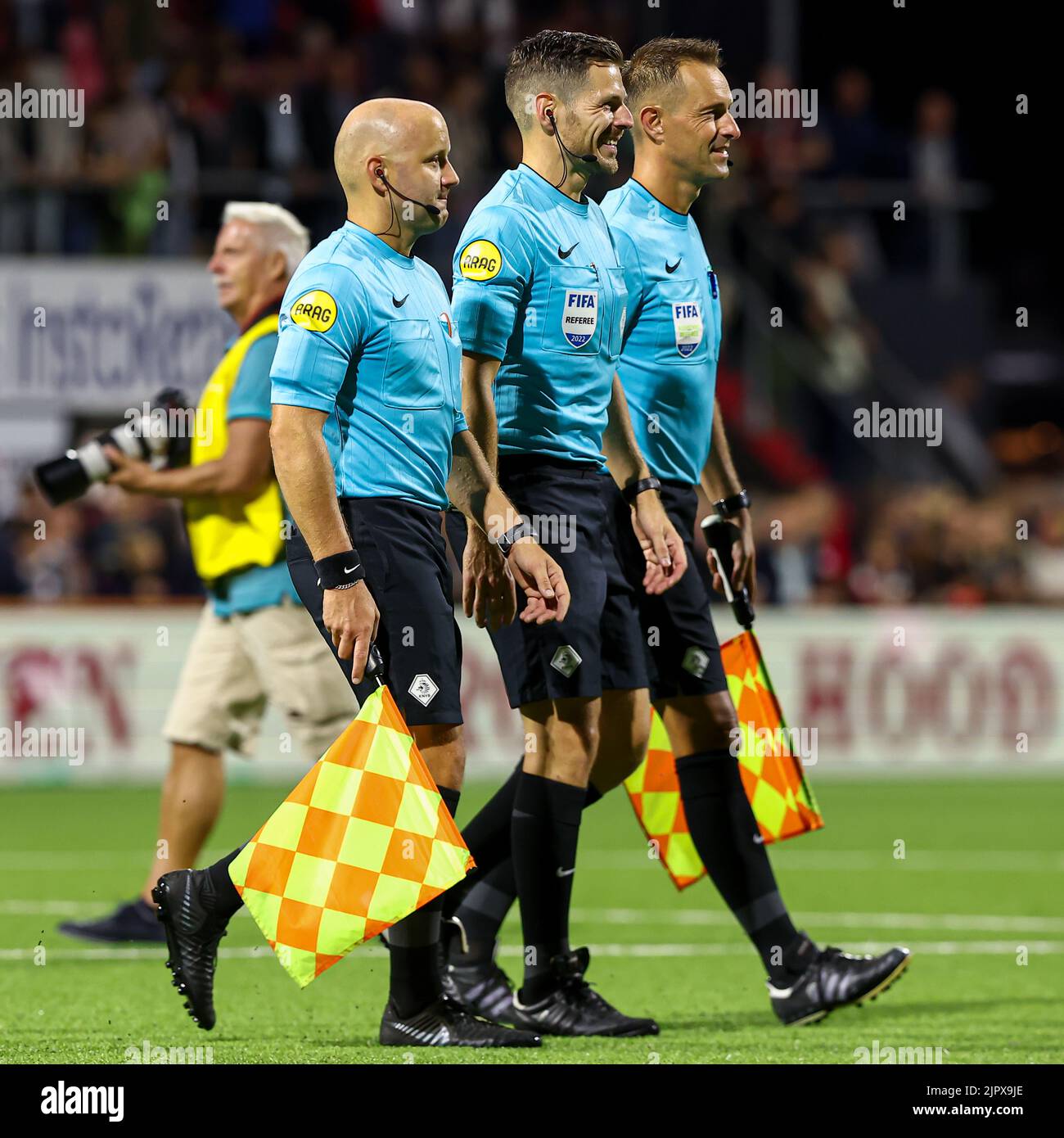 EMMEN, NETHERLANDS - AUGUST 20: assistant referee Erik Kleinjan ...