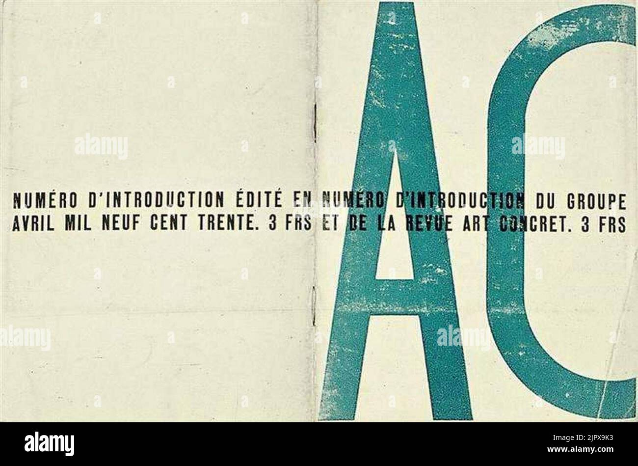 Theo van doesburg-coverture-revue-art-concret-1930 Stock Photo - Alamy