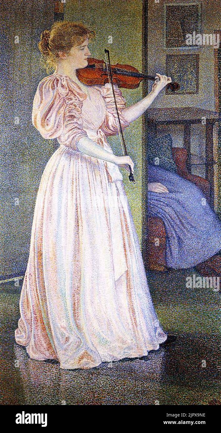 Theo Van Rysselberghe portrait-of-irma-sethe-1894 Stock Photo - Alamy