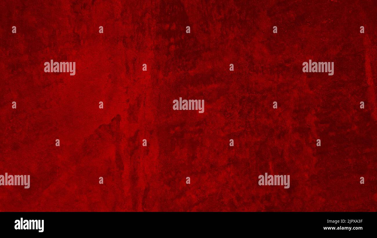 Grunge plaster cement or concrete wall texture red color with scratches ...