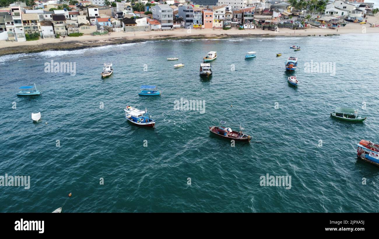 A beautiful view of boats leaving the port Stock Photo - Alamy