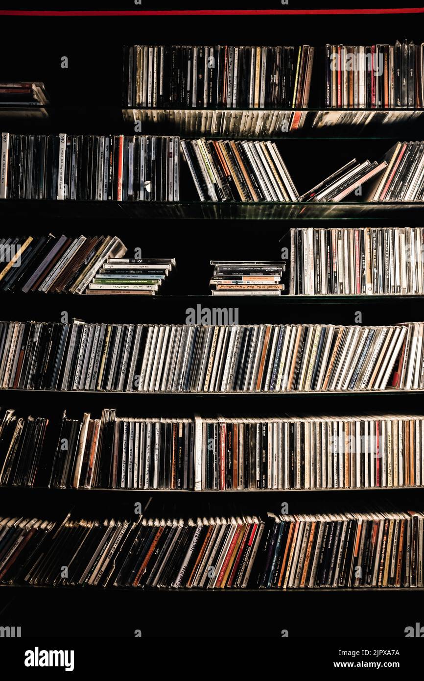 Dvd shelf hi-res stock photography and images - Alamy