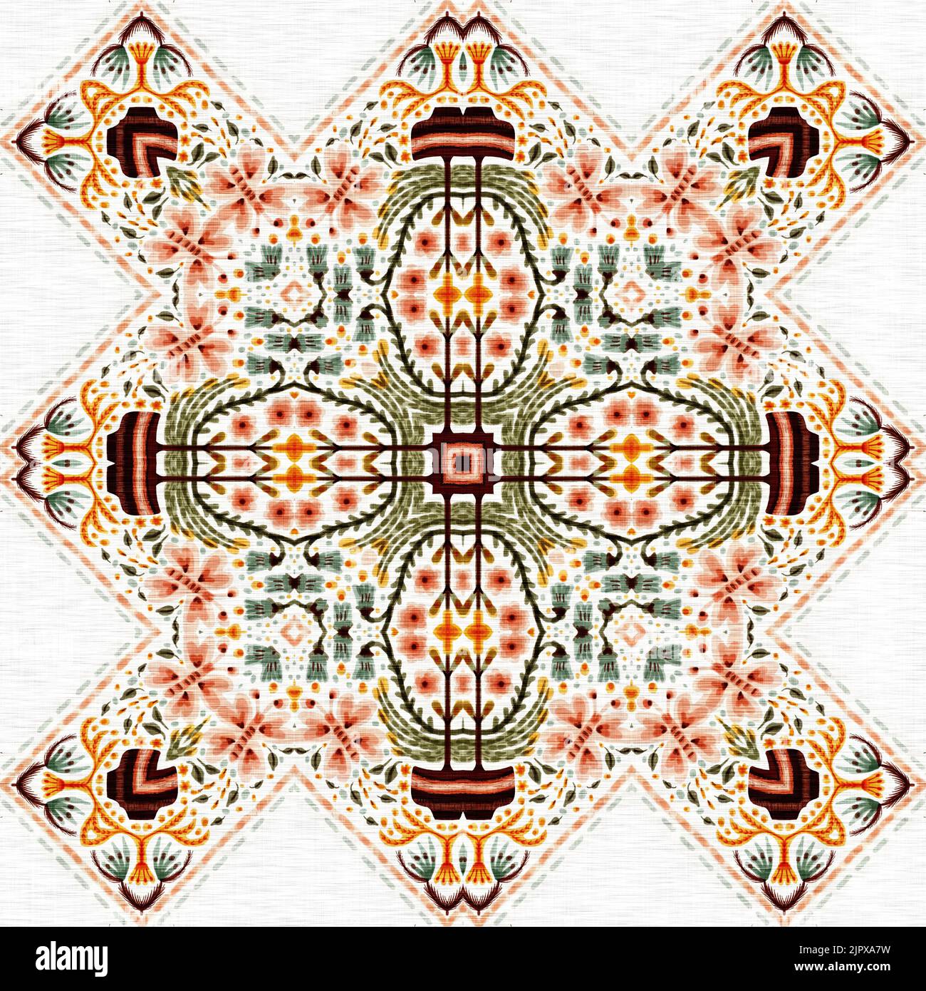 Boho botanical cottage core seamless pattern. Trendy decorative ...