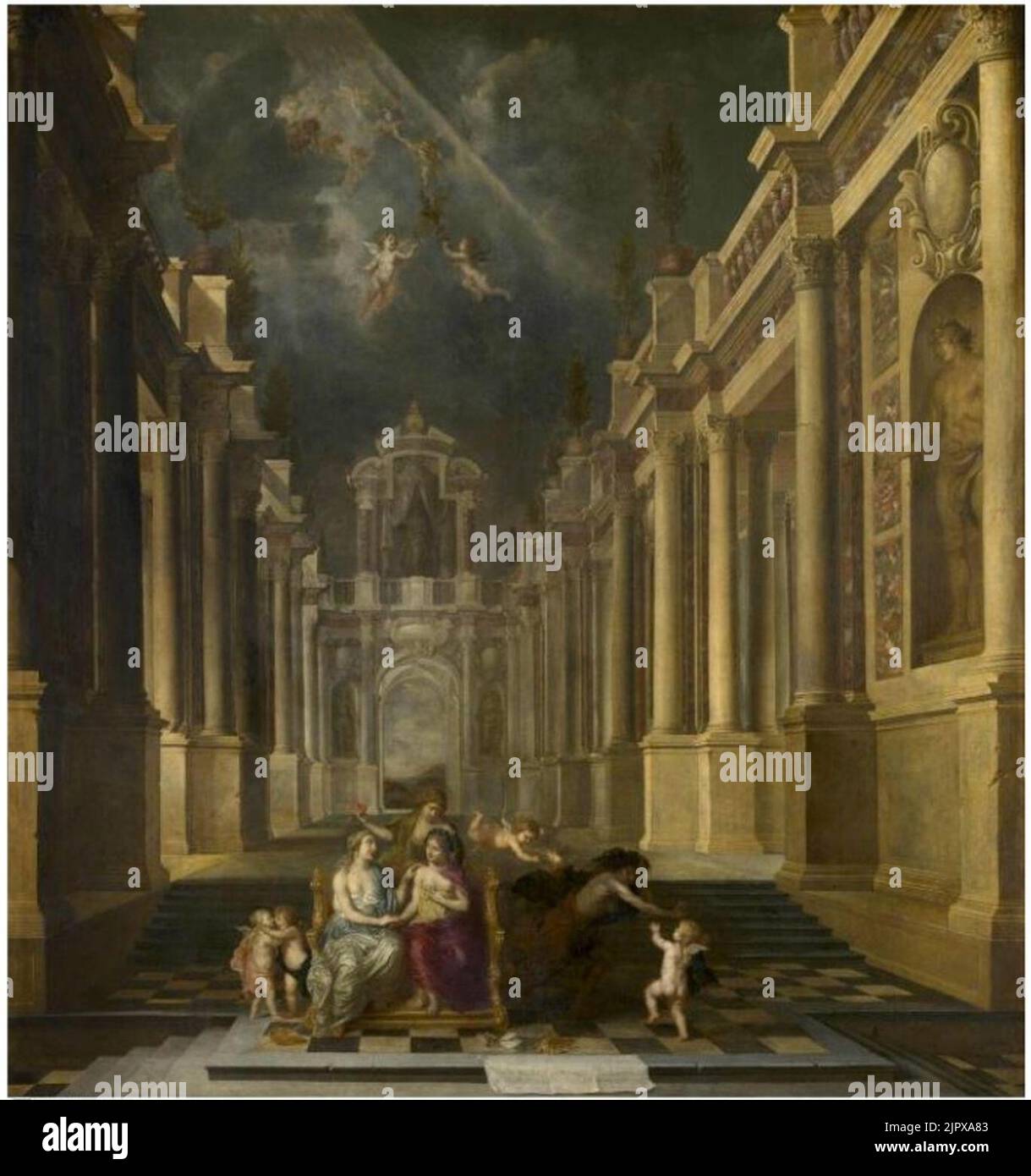 Theodoor Boeyermans, Dirck van Delen - Allegory of the Arts Stock Photo ...