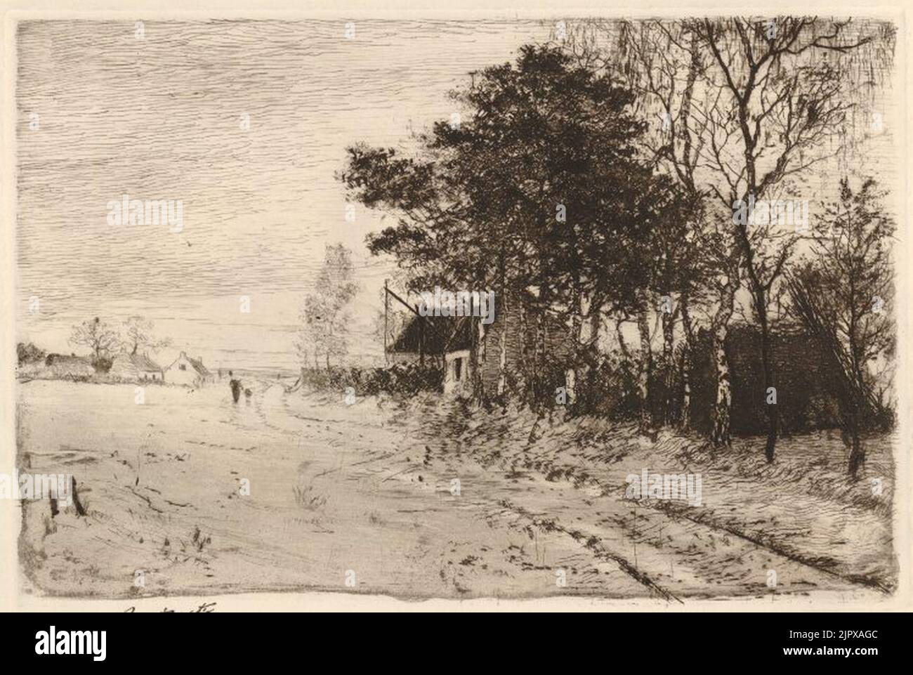 Theodoor Verstraete - Landscape with trees and a house in the ...