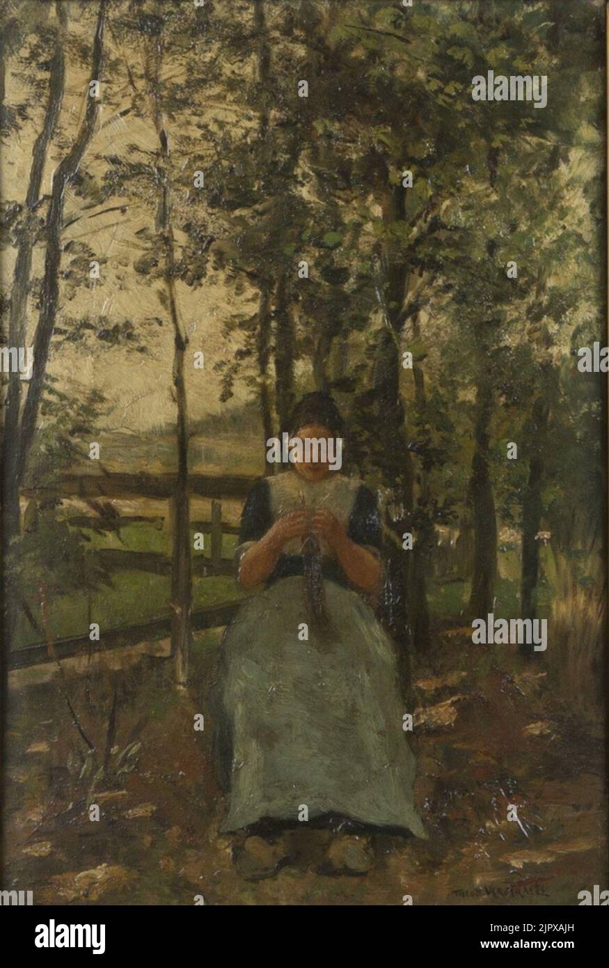 Theodoor Verstraete - Young peasant at work Stock Photo - Alamy