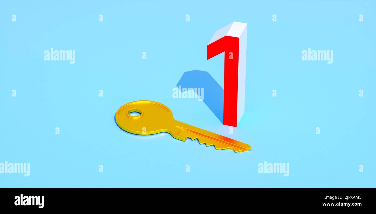 number one and key Stock Photo - Alamy