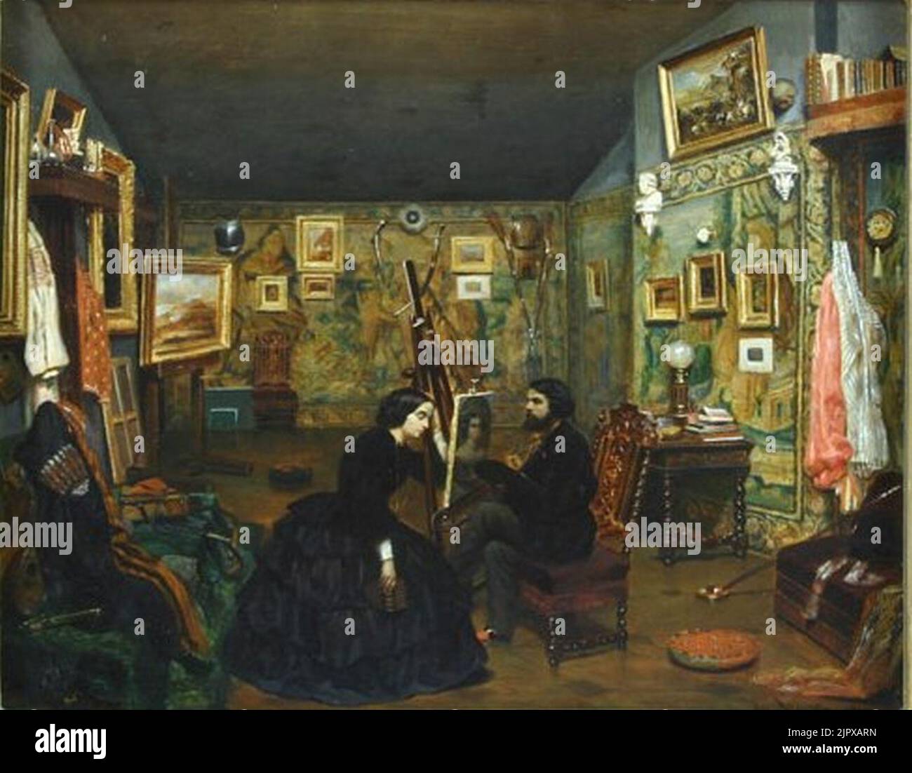 Theodor Aman - In atelierul artistului Stock Photo - Alamy