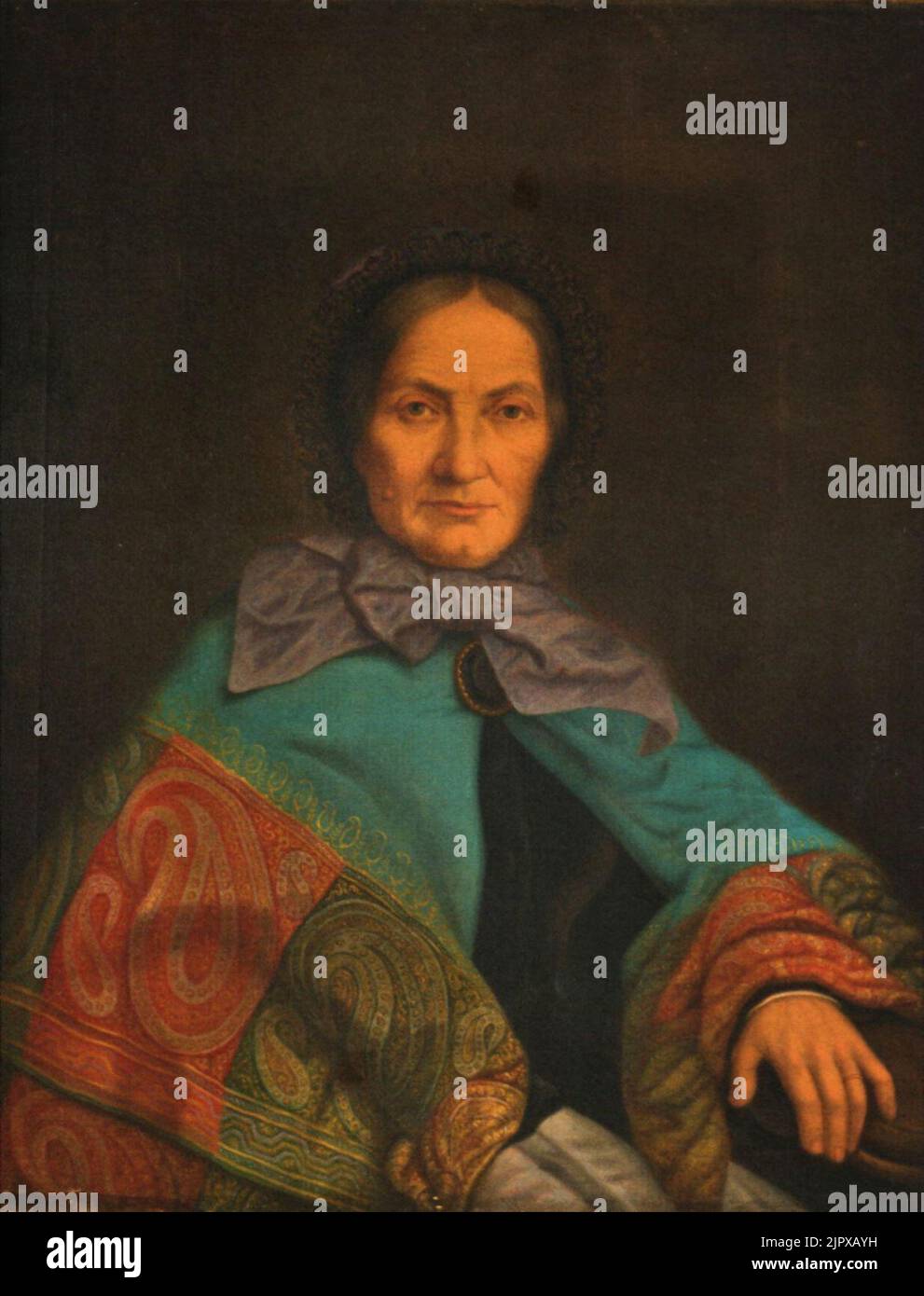 Theodor Aman - Portret de bătrână Stock Photo - Alamy