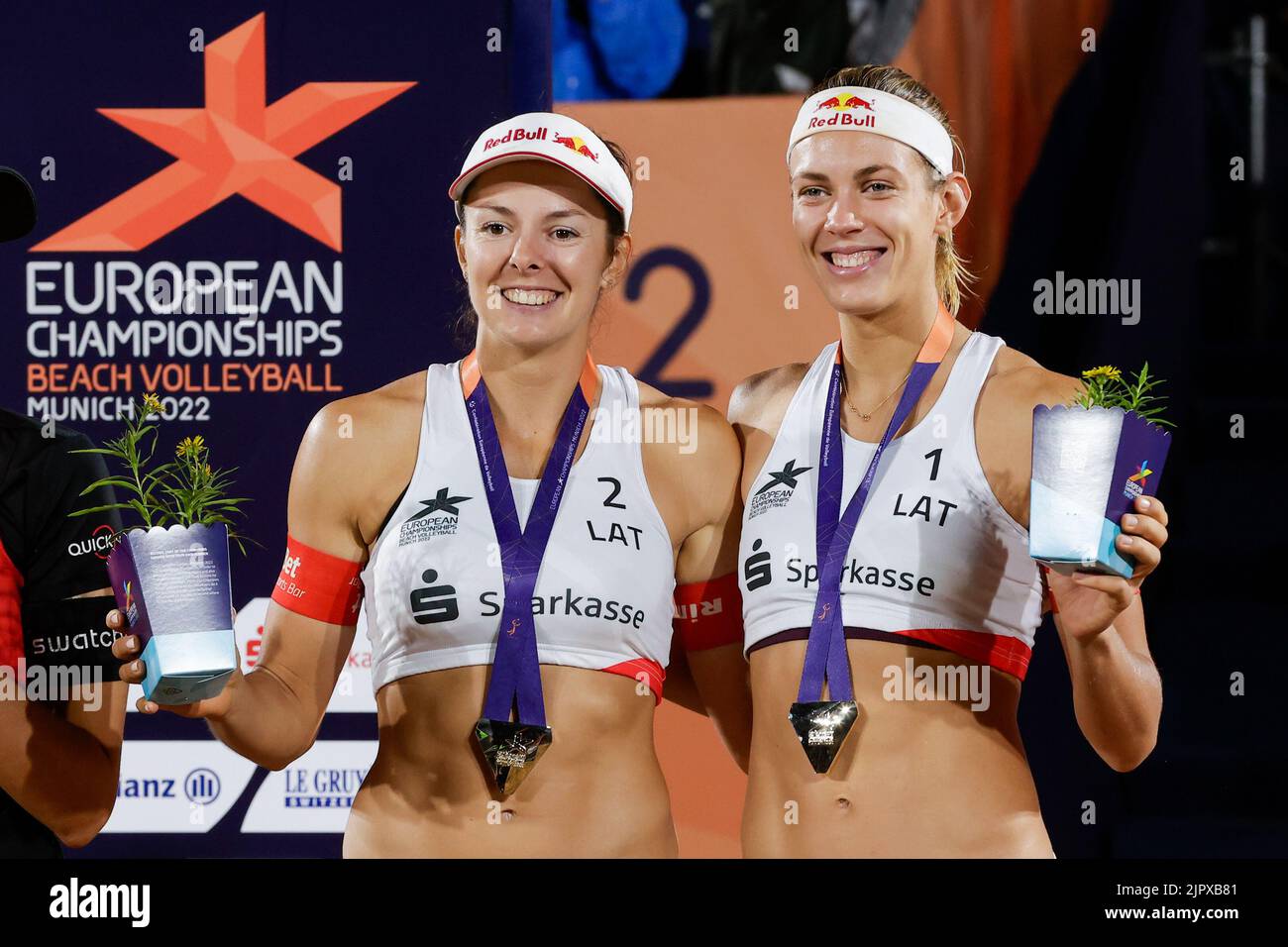 MUNICH, GERMANY - AUGUST 20: Anastasija Kravcenoka of Latvia, Tina ...