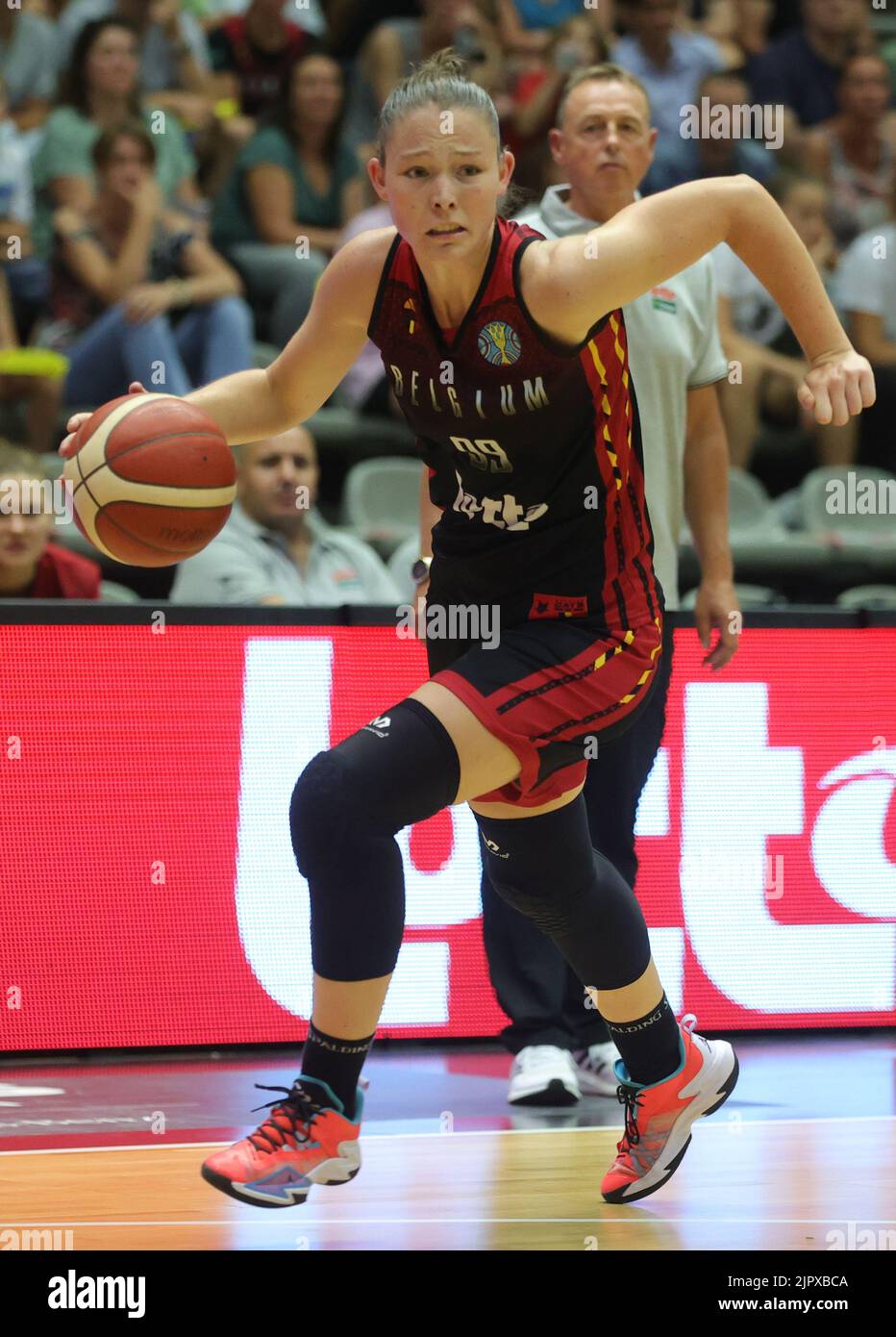 Belgiums Julie Vanloo Pictured In Action During A Friendly Basketball Game Between Belgian