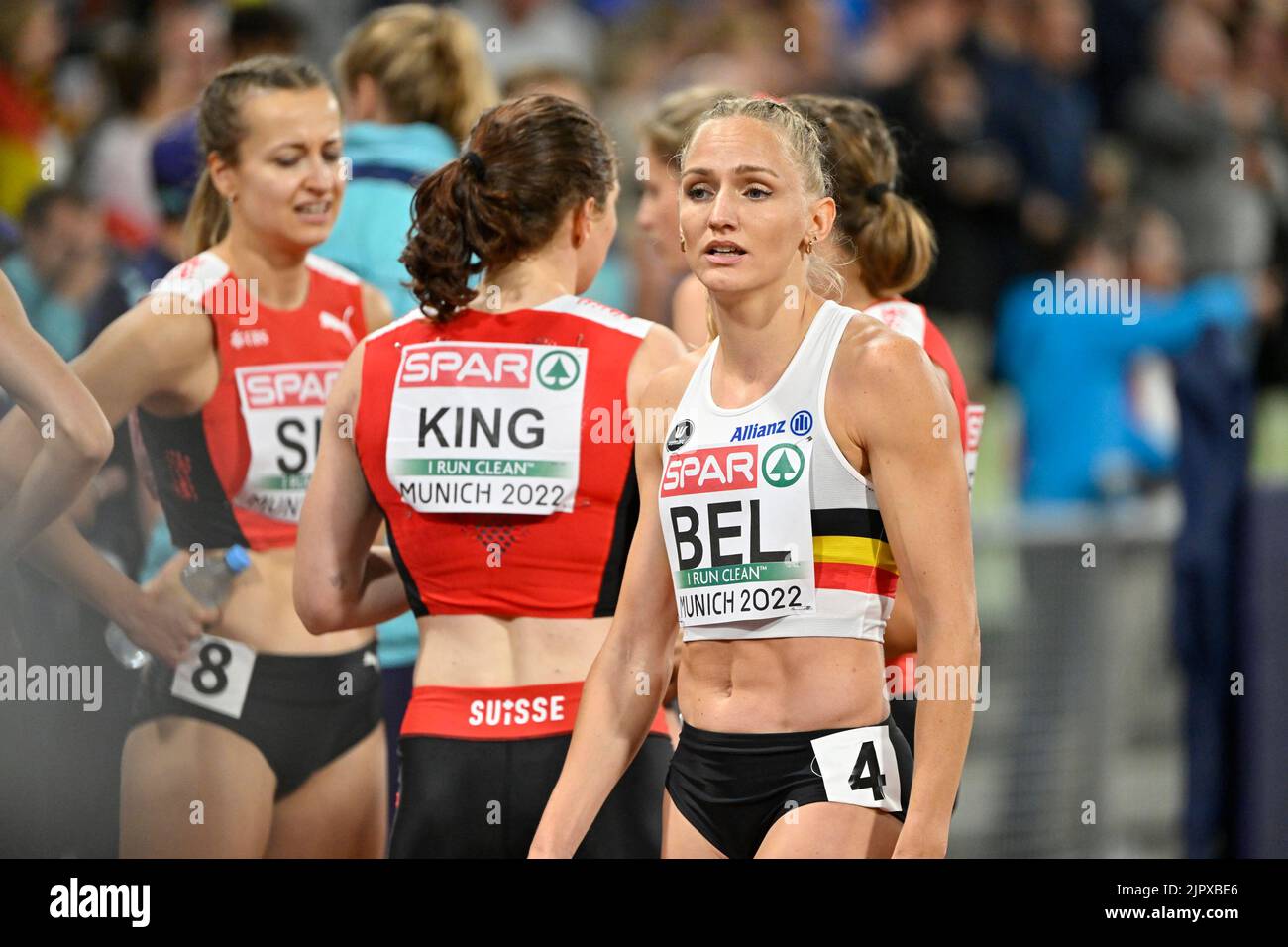 Belgian Hanne Claes looks dejected after their fourth place at the ...