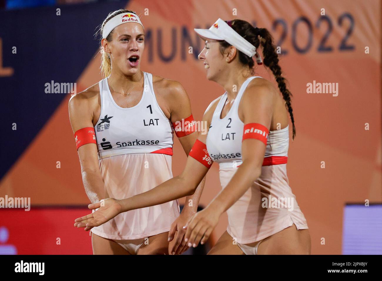 MUNICH, GERMANY - AUGUST 20: Anastasija Kravcenoka of Latvia, Tina ...