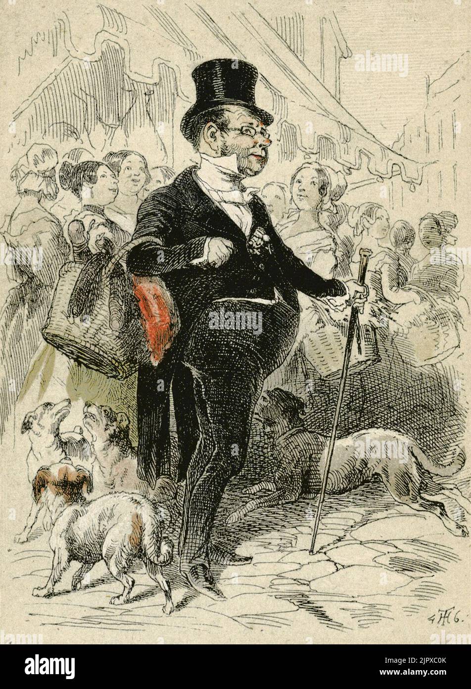 Theodor Hosemann Lithographie aus Wien wie es ist 1846 Stock Photo - Alamy