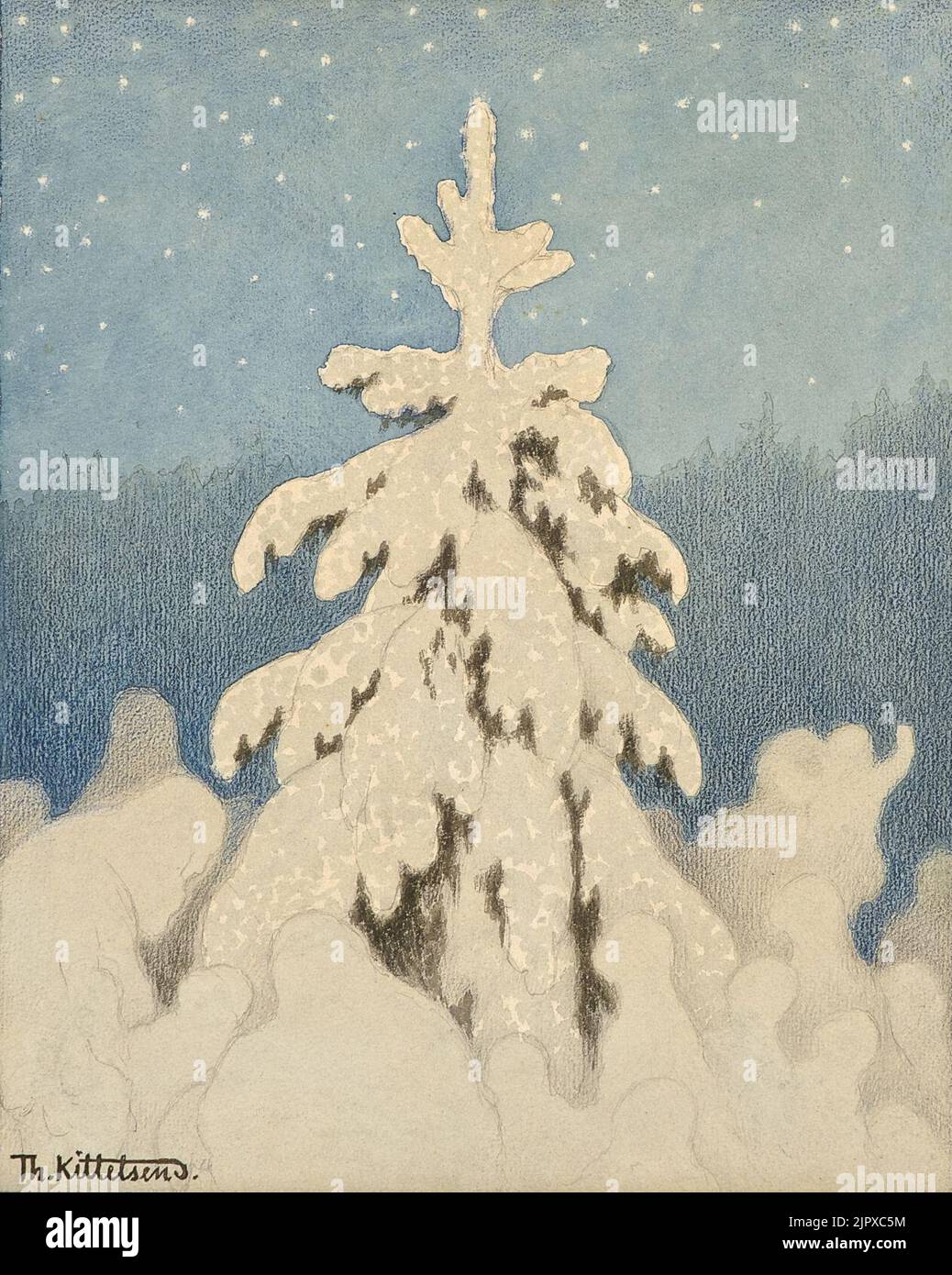Theodor Kittelsen - Juletreet Stock Photo - Alamy