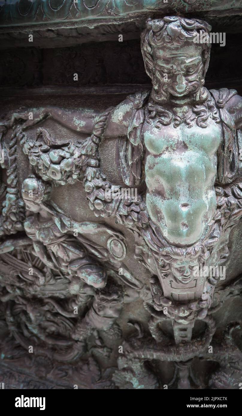 A vertical shot of Venetian brass gargoyle sculpture Stock Photo - Alamy