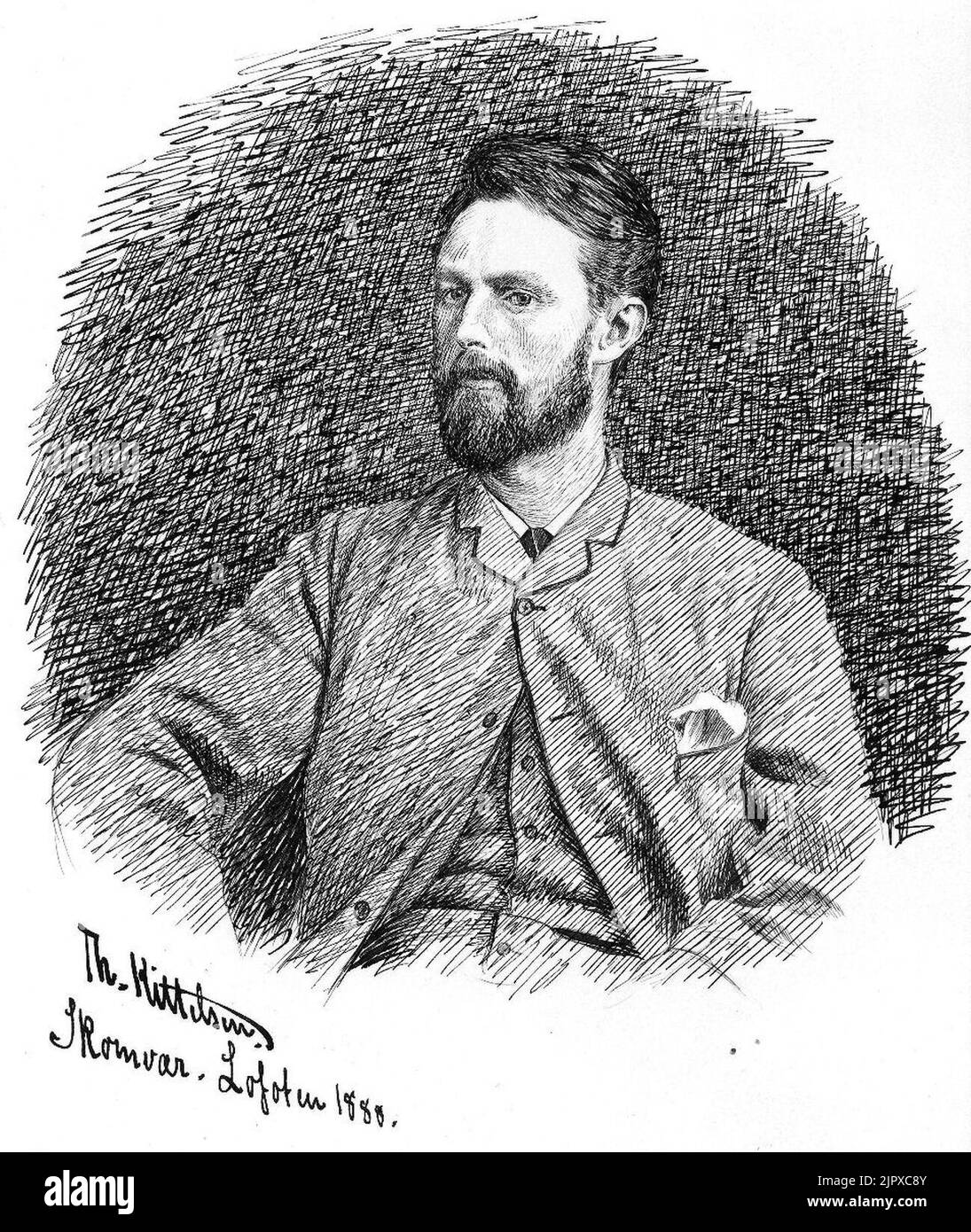 Theodor Kittelsen Selvportrett 1888 Stock Photo - Alamy