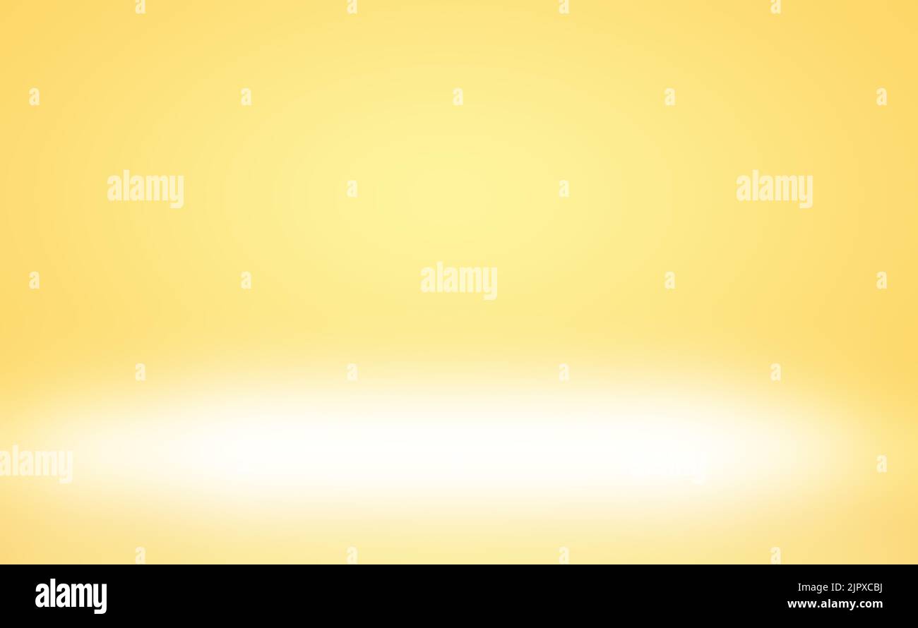 Abstract solid of shining yellow gradient studio wall room background ...
