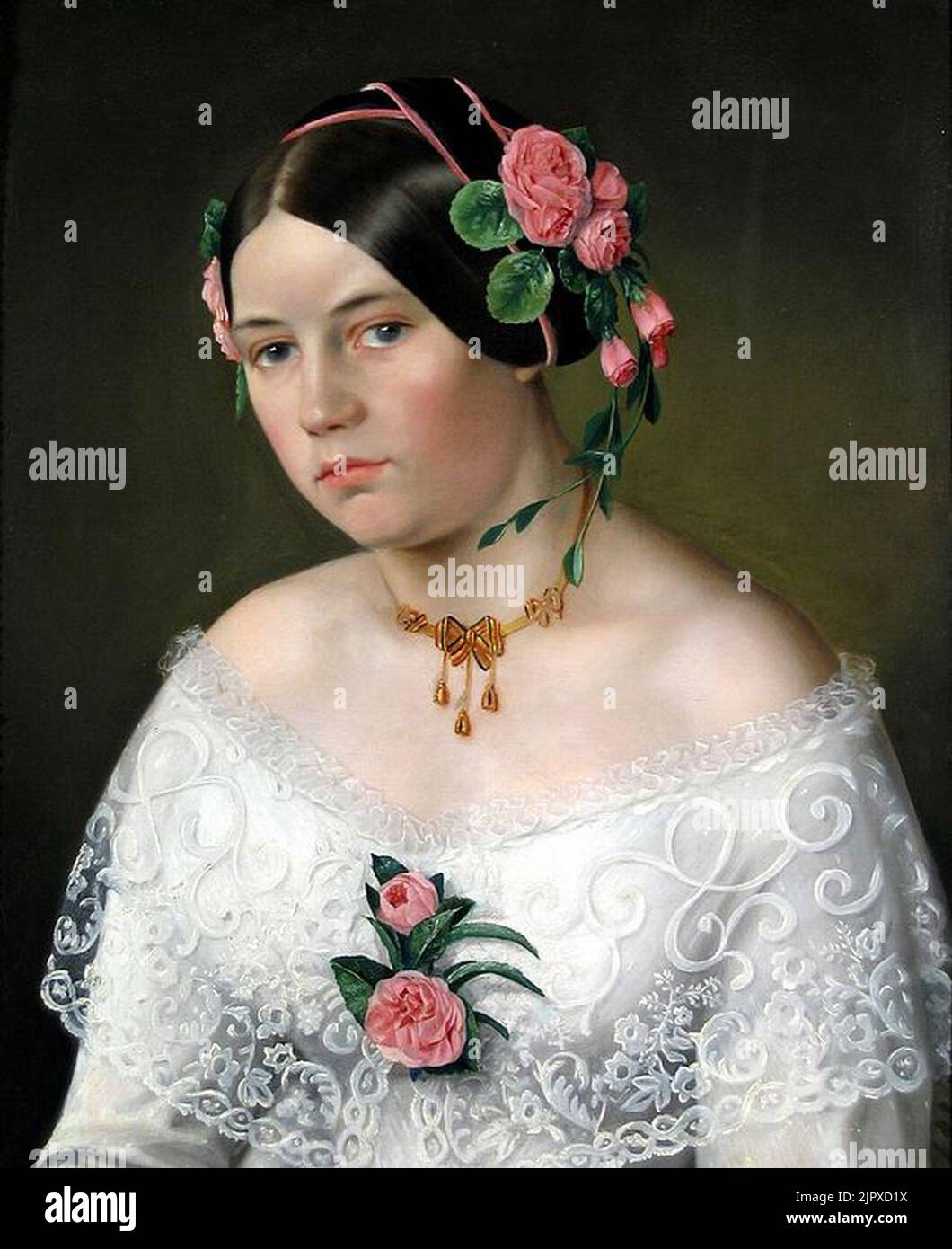 Theodor Sockl - Porträt Clara Soterius von Sachsenheim Stock Photo - Alamy