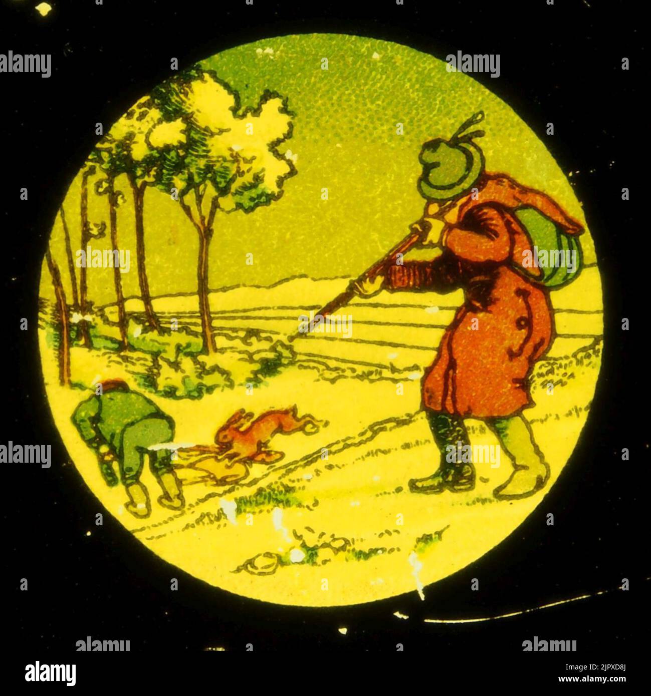 Theodor von Kramer (T.v.K) no 7, GBN, Two hunters with shooting ...